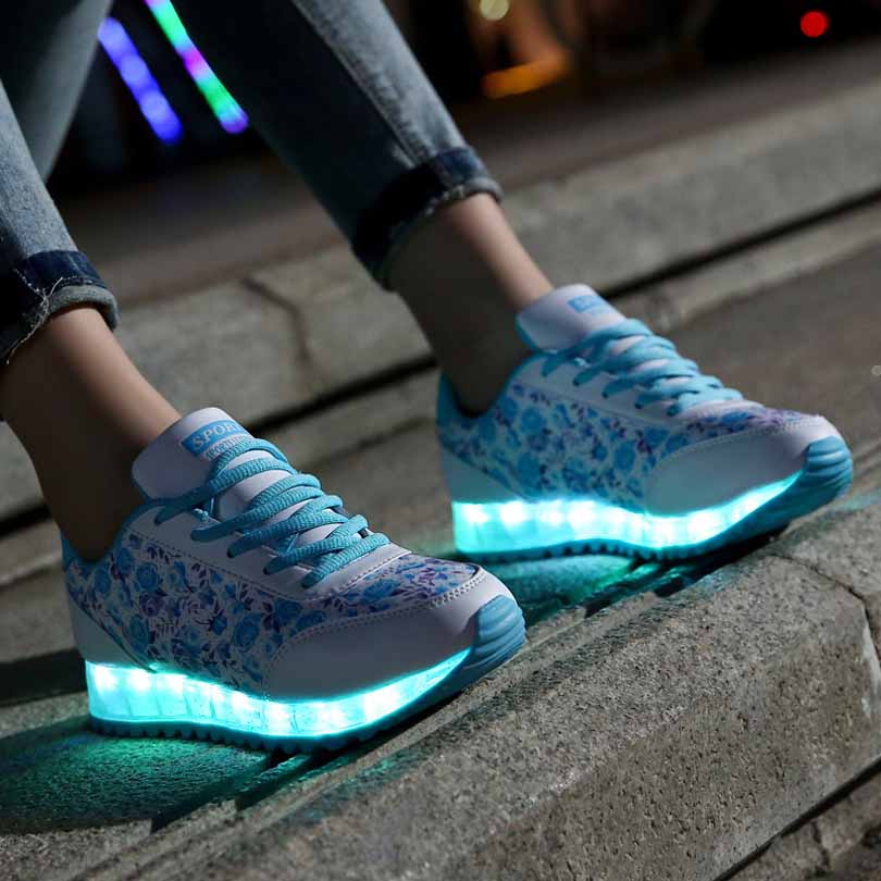 Fashion 7 Color Luminous Shoes For Women Led Light Shoes Sneaker on Luulla